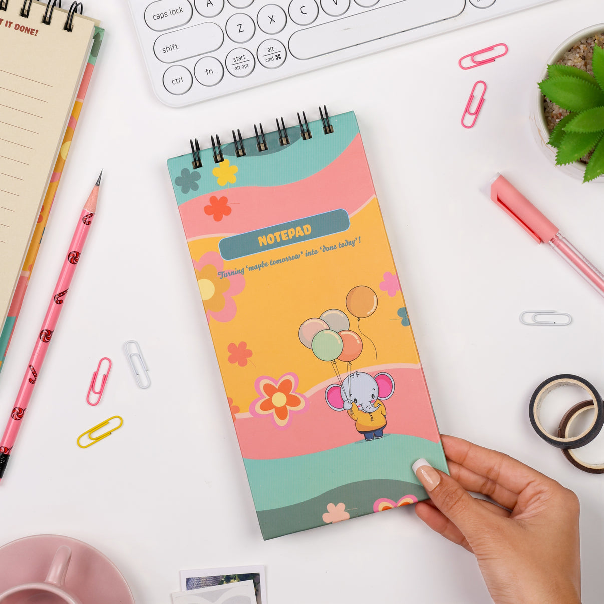 Blast Of Colors Notepad – Miss Compass Hands